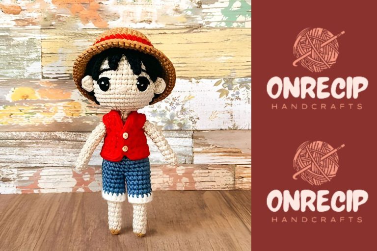 One Piece Character Crochet Luffy Amigurumi Free Pattern - onrecip